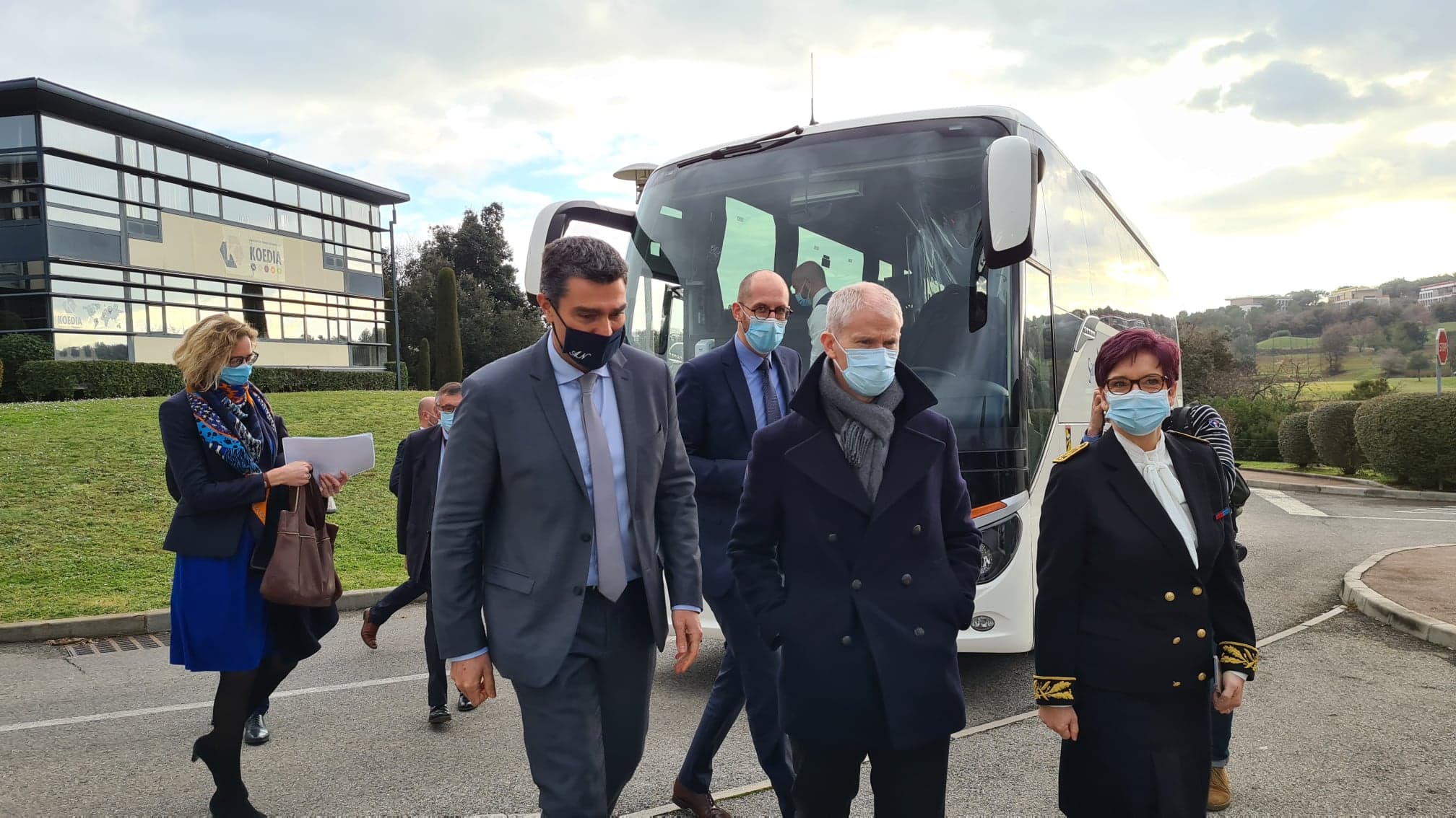Visite du ministre au commerce extérieur à Sophia Antipolis - Eric Pauget
