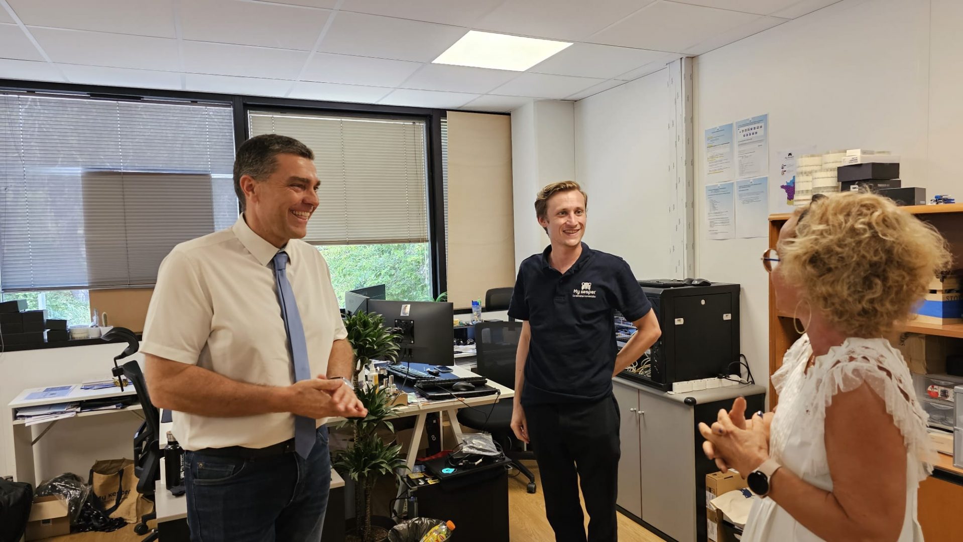 Visite chez MyKeeper à Sophia-Antipolis - Eric Pauget
